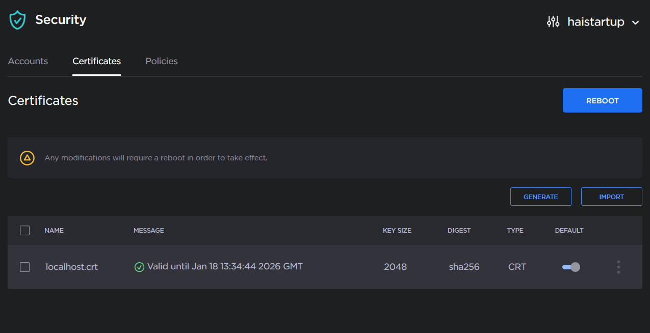 Generating a Certificate